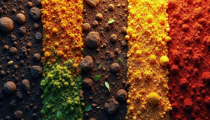 Variety of Ground Surfaces, Showing Diverse Soil Types, Uneven, Smooth ...