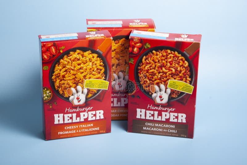 Variety of Hamburger Helper Boxes Editorial Stock Image - Image of ...