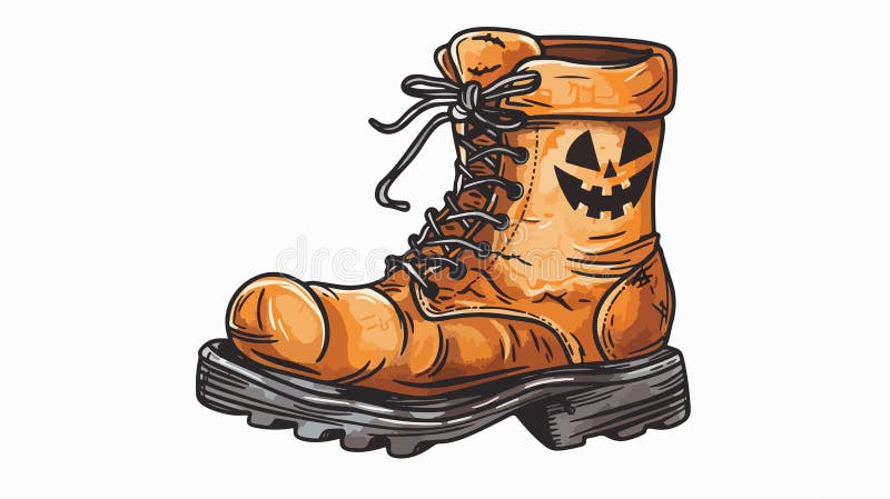 Variety of Hand-Drawn Halloween Boot Elements for Design Projects Stock ...