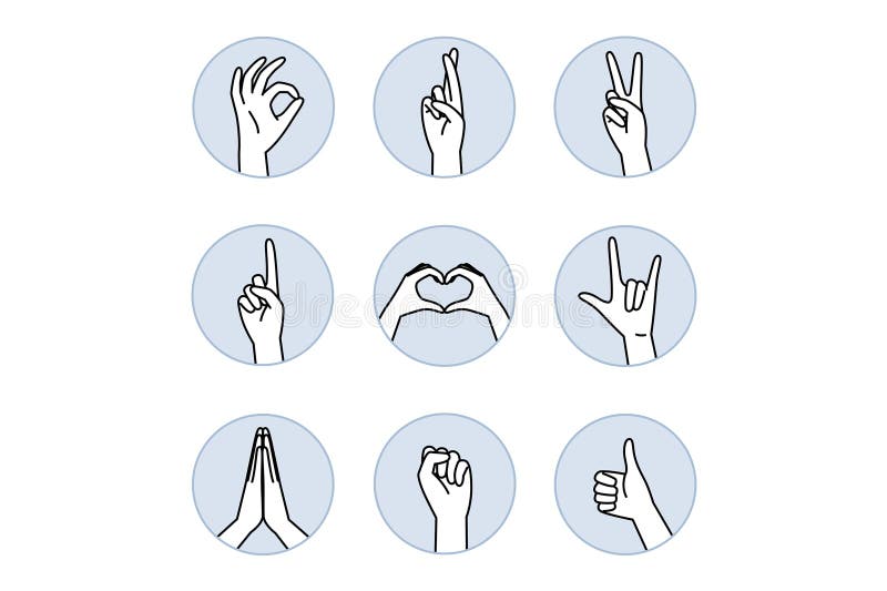 A Variety of Hand Gestures Used for Communication, Expression, and ...