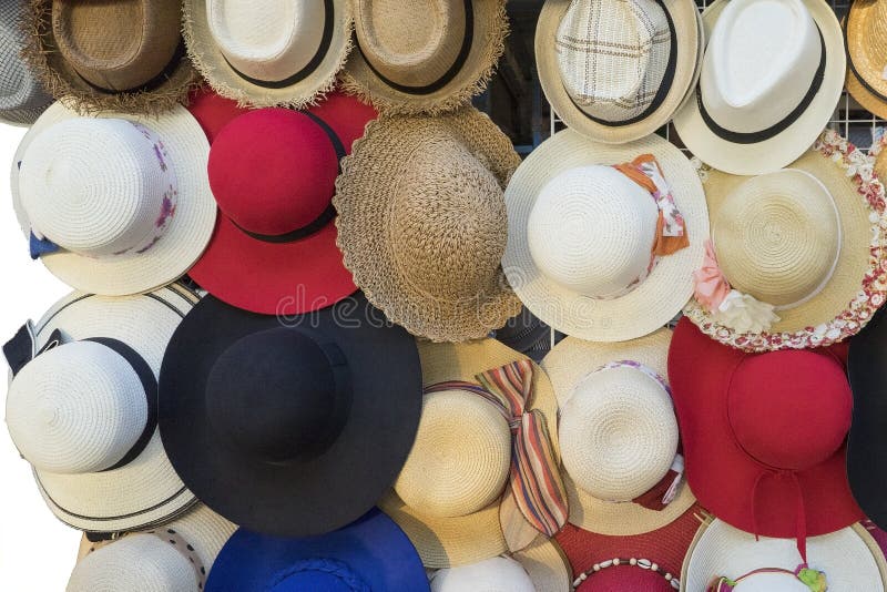 Variety of the hats stock image. Image of material, boutique - 85987803