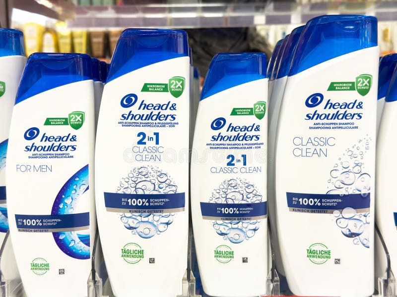 Variety of Head Shoulders Shampoo Bottles on Store Shelf Editorial ...
