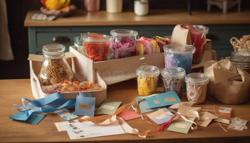 Variety of Homemade Sweets Arranged on Table Generated by AI Stock ...