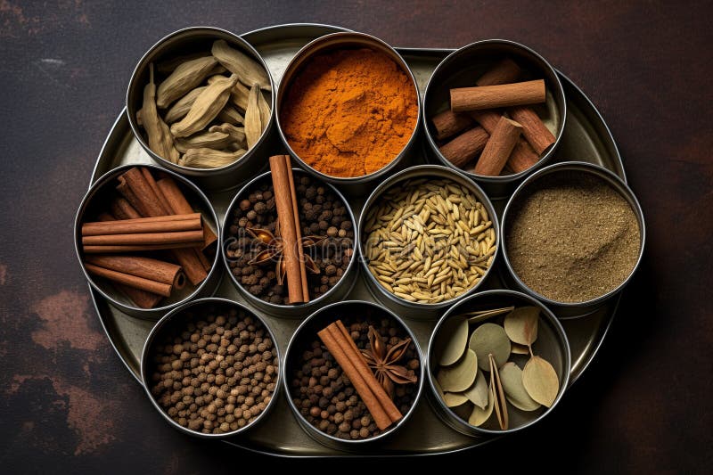 Variety of Indian Chai Spices. Top View Stock Photo - Image of indian ...