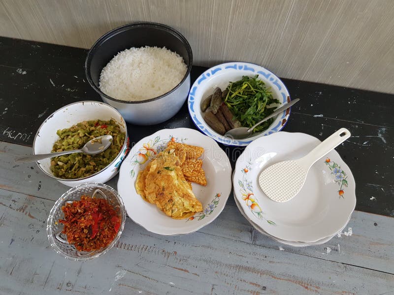 Variety of Indonesian Menu for Breakfast Stock Photo - Image of variety ...