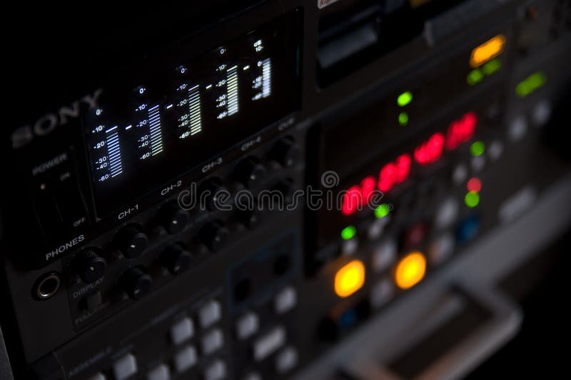 Variety of Knobs and Switches on a Radio Broadcasting Console Stock ...