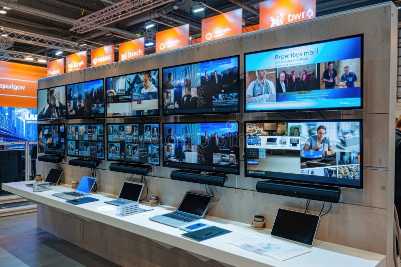 A Variety of Latest Technology Video Wall and Devices on Display at the ...