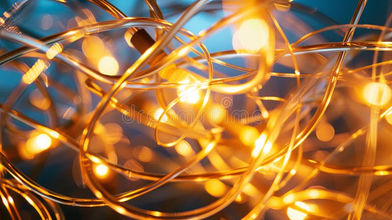 Cluster of Lights on a Table Stock Illustration - Illustration of warm ...