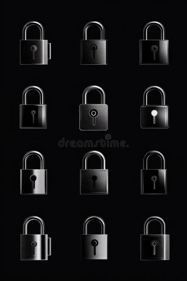 Variety of Locks and Padlocks for Security Purposes Stock Photo - Image ...