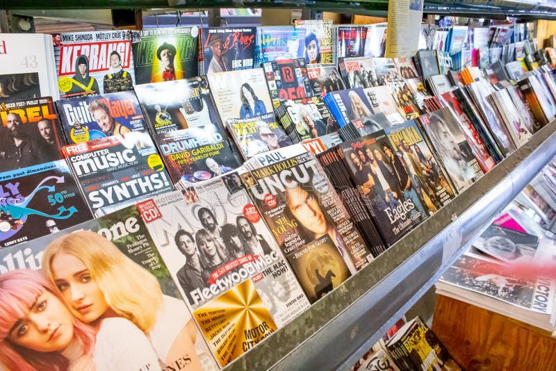 Magazines on display editorial stock photo. Image of display - 45430973