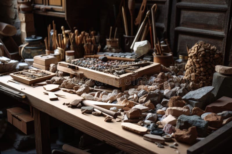 A Variety of Materials, Including Wood, Stone and Metal, for Creating ...