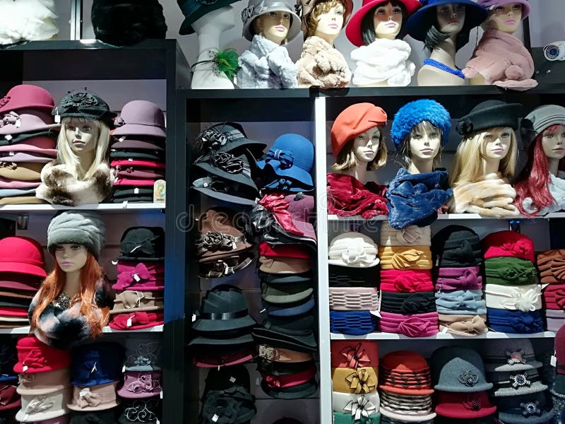 Variety of millinery stock image. Image of sell, boutique - 104693363