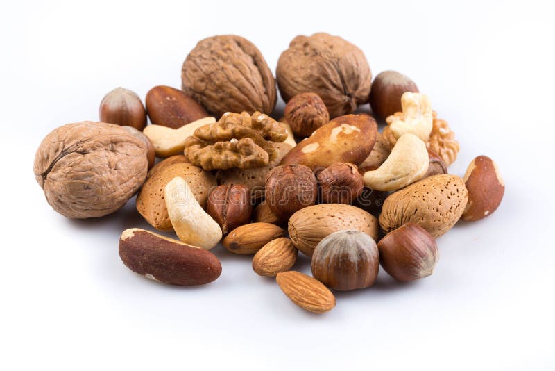 Variety of Mixed Nuts stock photo. Image of snack, food - 267155598