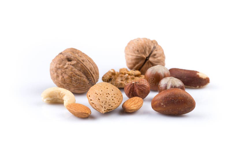 Variety of Mixed Nuts stock image. Image of shot, healthy - 268108449