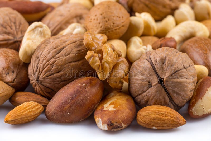 Variety of Mixed Nuts stock photo. Image of healthy, walnut - 61622786