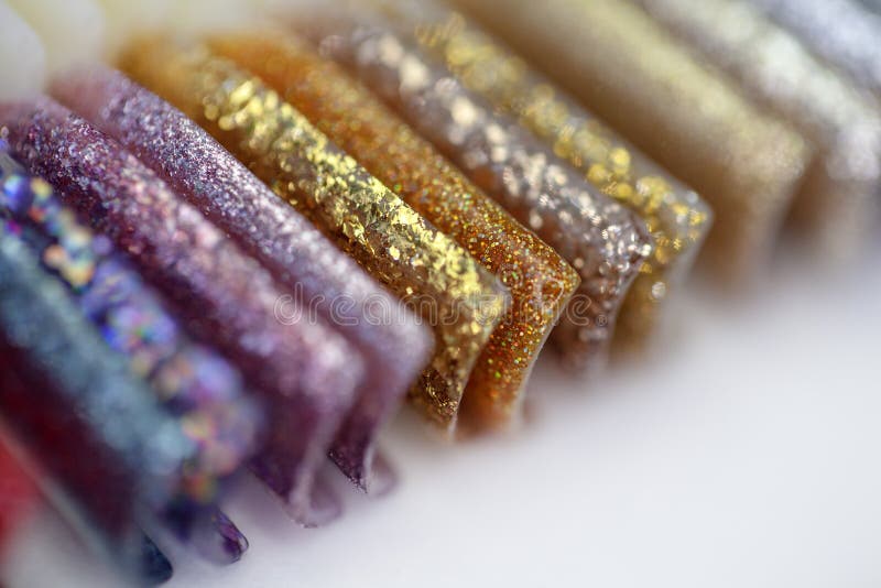 A Variety of Nail Designs for Manicure. Examples of Nails with Spinners ...