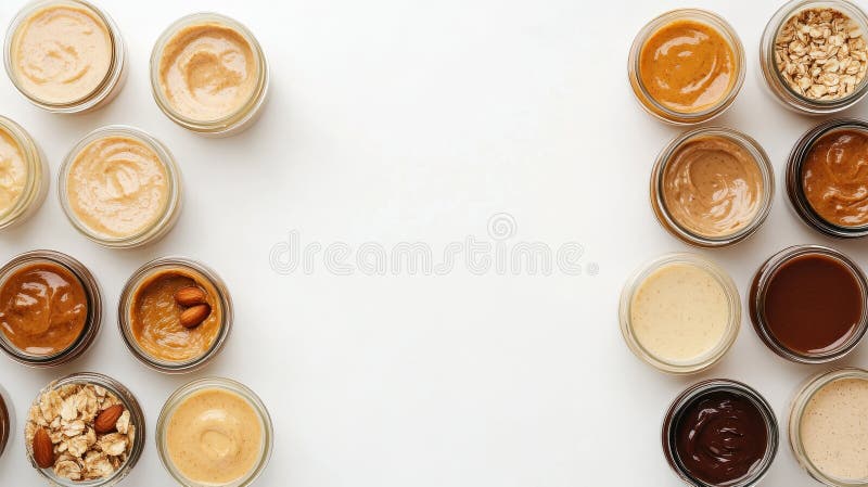 A Variety of Nut Butters Displayed in Jars, Showcasing Different ...