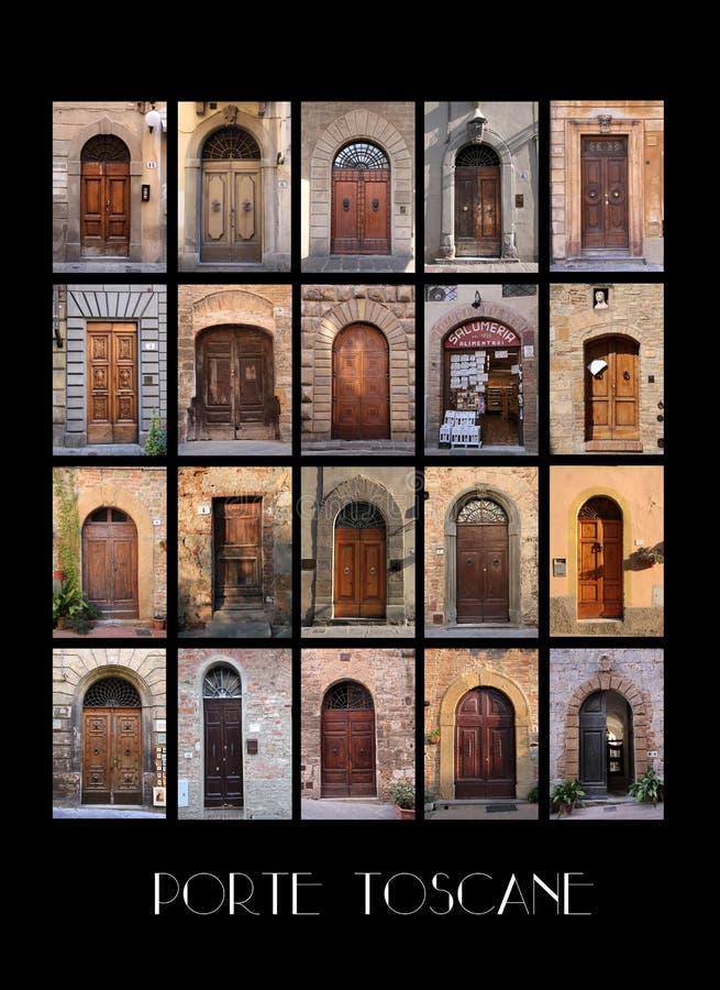 Variety of Old Tuscan Doors Stock Photo - Image of classic, siena: 15088726