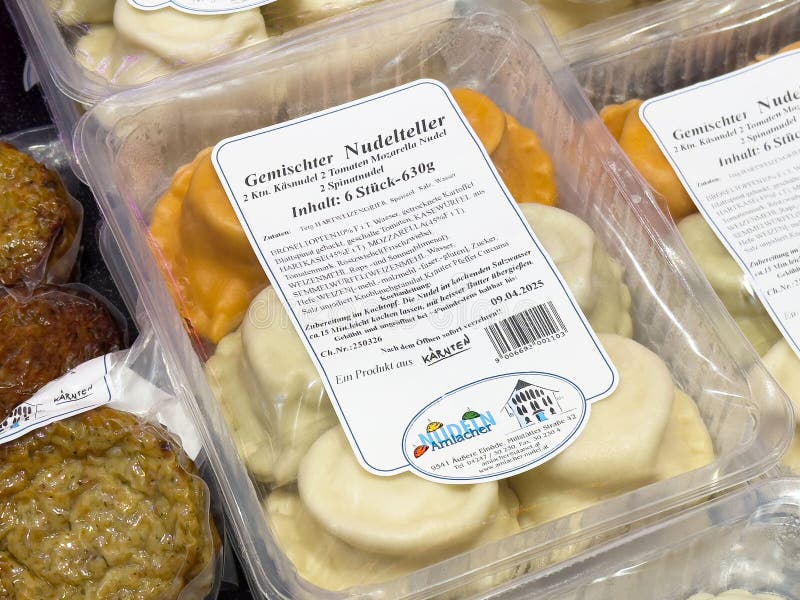 Variety Pack of Dumplings with Ingredient Labels in Clear Packaging ...