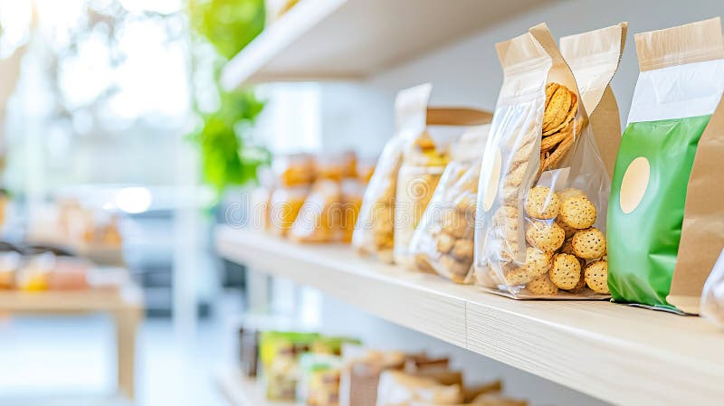 Variety of Packaged Snacks, Including Cookies and Crackers, are ...