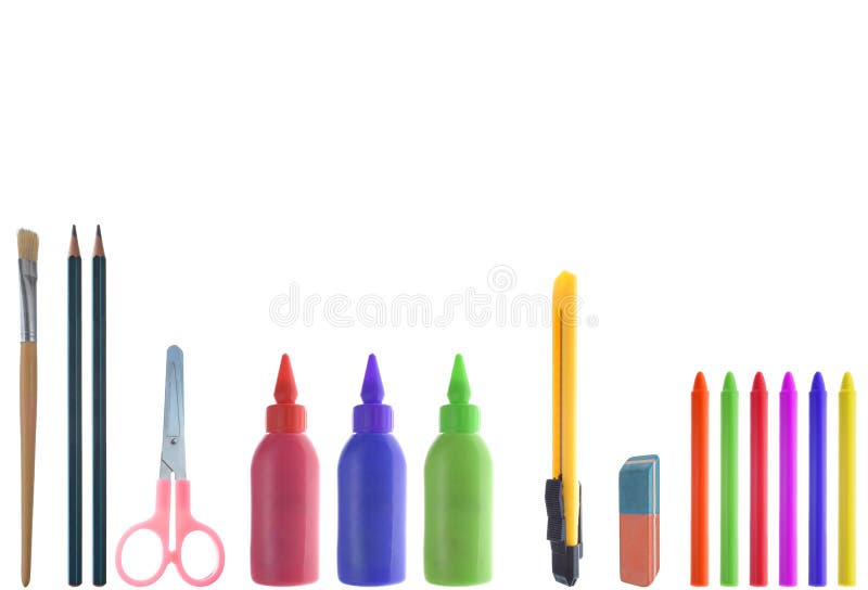 Variety of painting items stock photo. Image of scissors - 8685580