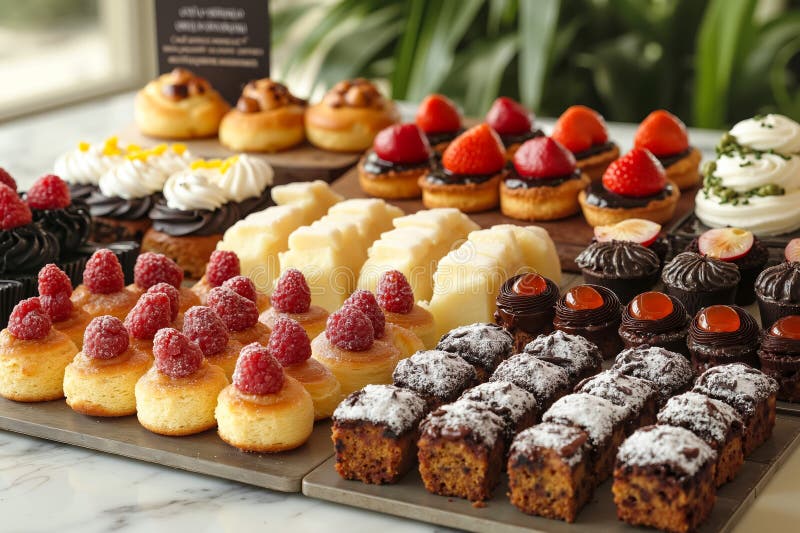 A Variety of Pastries and Desserts on a Table Stock Photo - Image of ...