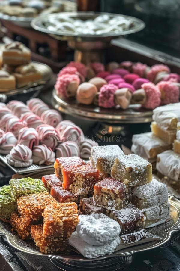 A Variety of Pastries in a Display Case, Perfect for Bakery Ads Stock ...