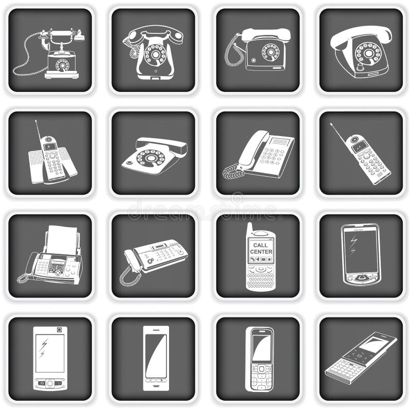 Variety of phones stock vector. Illustration of phone - 13597101