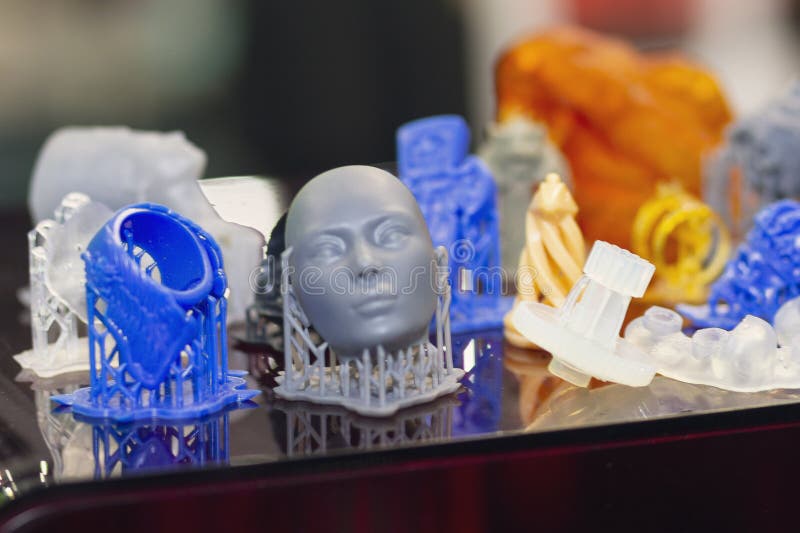 Variety of Plastic Products Manufactured by 3D Printing Stock Image ...