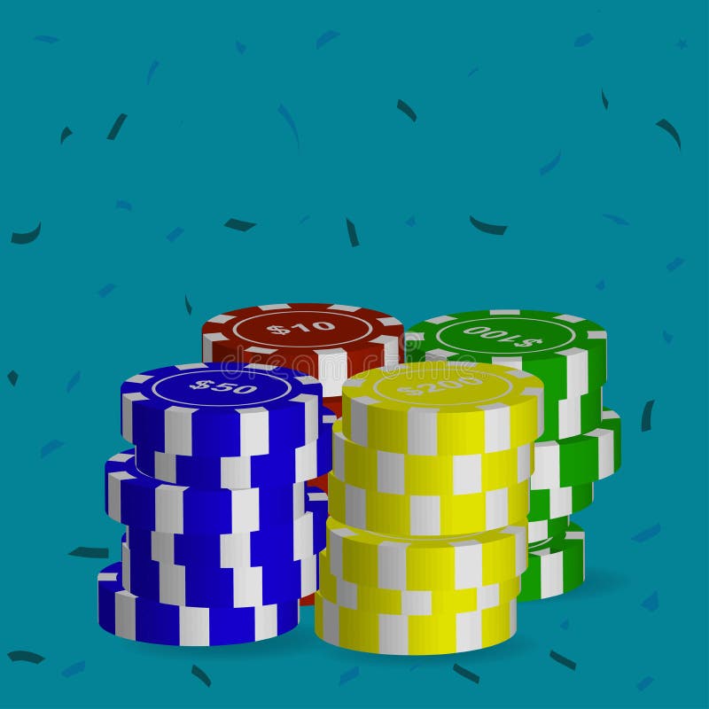 A Variety of Poker Chips of Different Value.Vector Illustration Stock ...