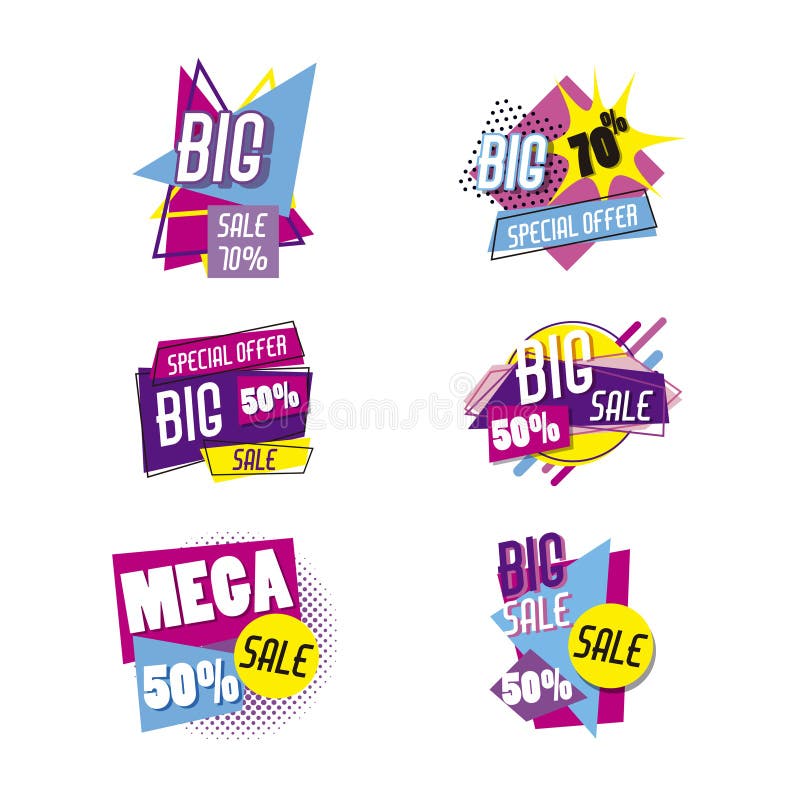 Variety of sales tags set stock vector. Illustration of design - 177855137