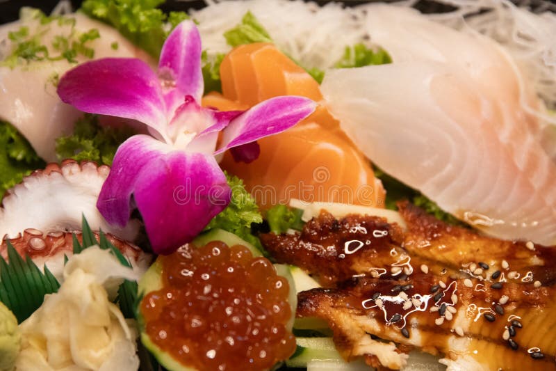 Variety of Sashimi stock image. Image of variety, sliced - 322331743