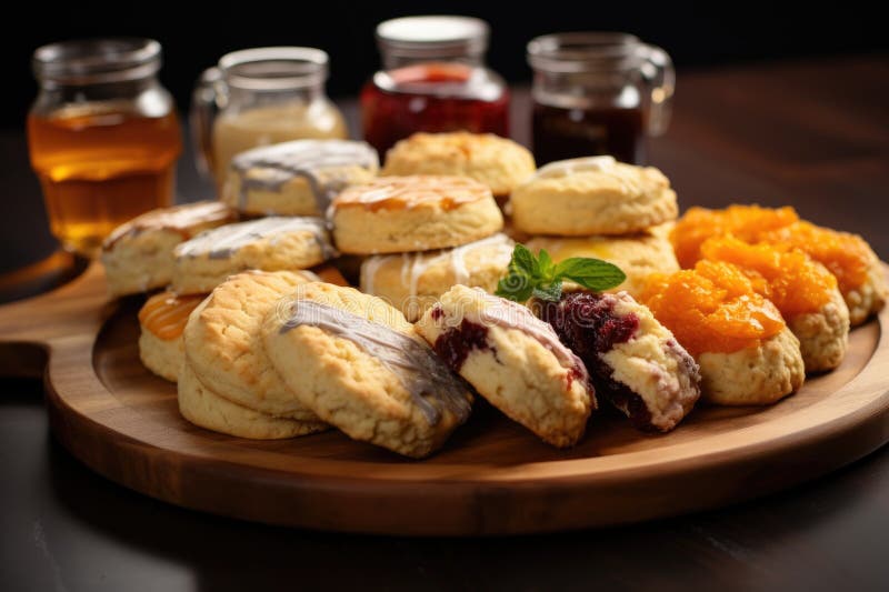 Variety of Scones with Different Flavors and Textures Stock ...