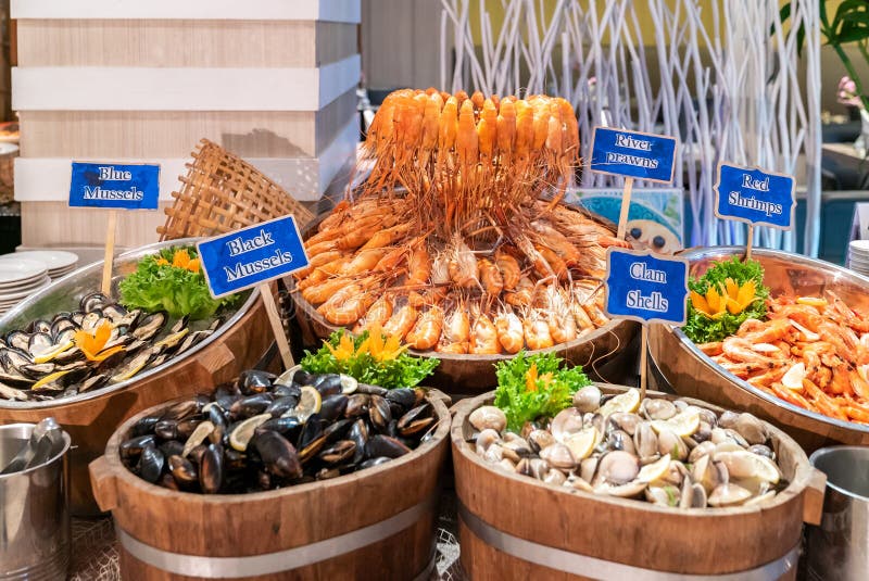 Seafood on ice stock image. Image of cooking, choice - 160080949