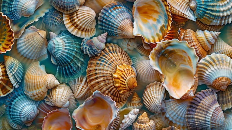 Stack of Seashells stock illustration. Illustration of calcium - 314584971