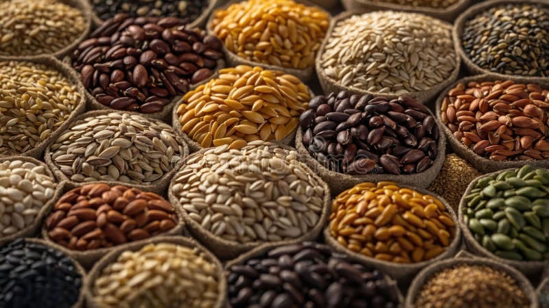 A Variety of Seeds Displayed in Small Containers, Showcasing Their ...