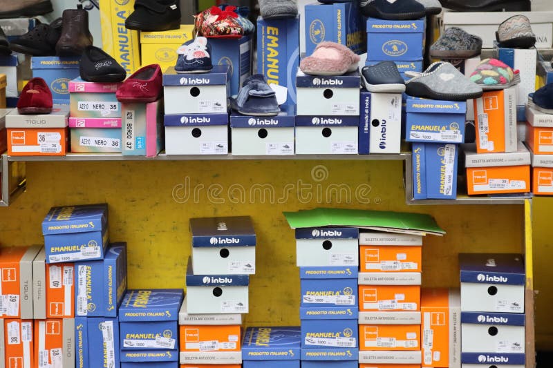 Variety of Slippers for Interior House Editorial Stock Photo - Image of ...