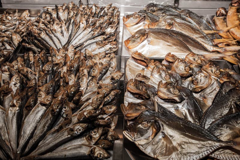 Variety of Small Smoked Fish Stock Photo - Image of appetizing, body ...