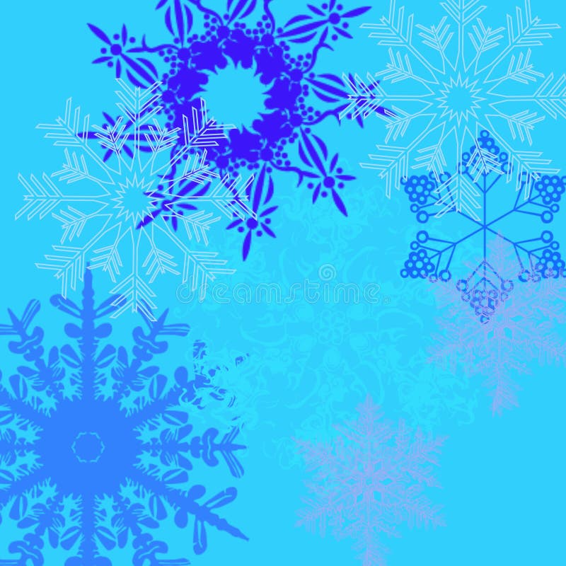 A variety of snowflakes stock illustration. Illustration of blue - 15838366