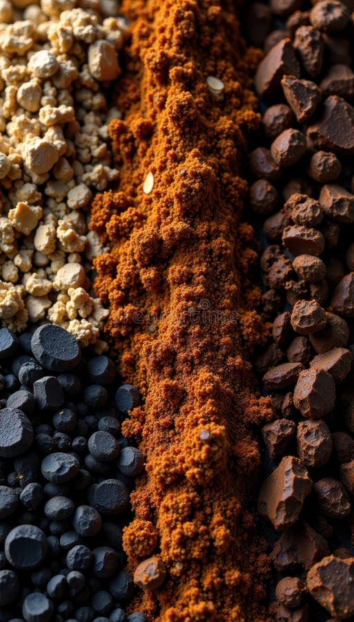 Variety of Soil Samples, Contrasting Textures , Details, Fertility ...