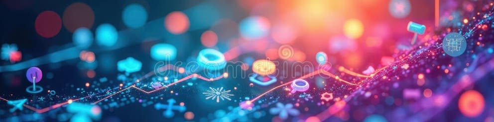 Variety of Solid Communication Icons on Screen , Communication, Program ...