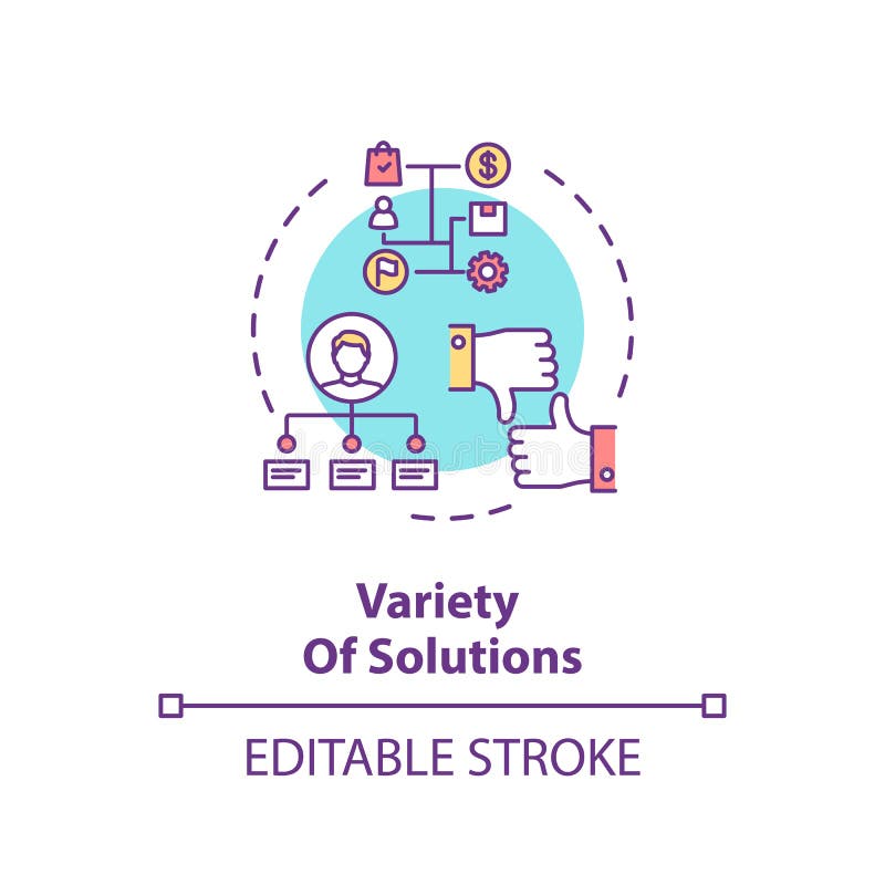 Variety of Solutions Concept Icon Stock Vector - Illustration of ...