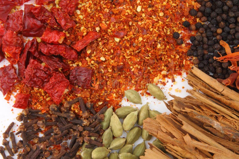 Variety of spices stock image. Image of background, herb - 12222039