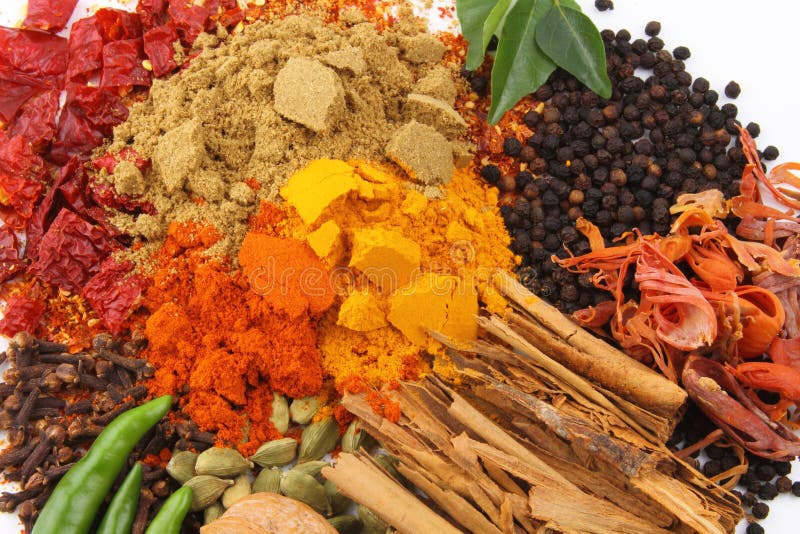 Variety of spices stock photo. Image of food, aroma, leaf - 12222196