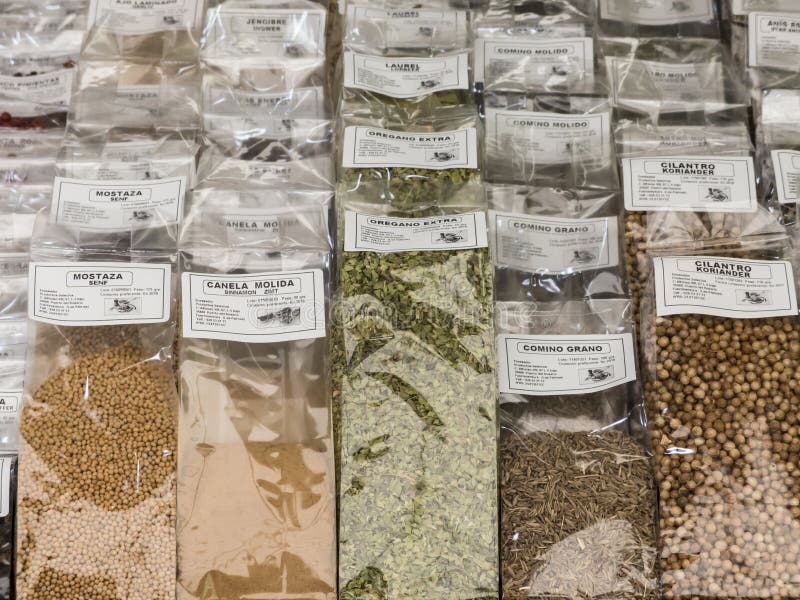 Variety of Spices Displayed. Editorial Stock Photo - Image of device ...