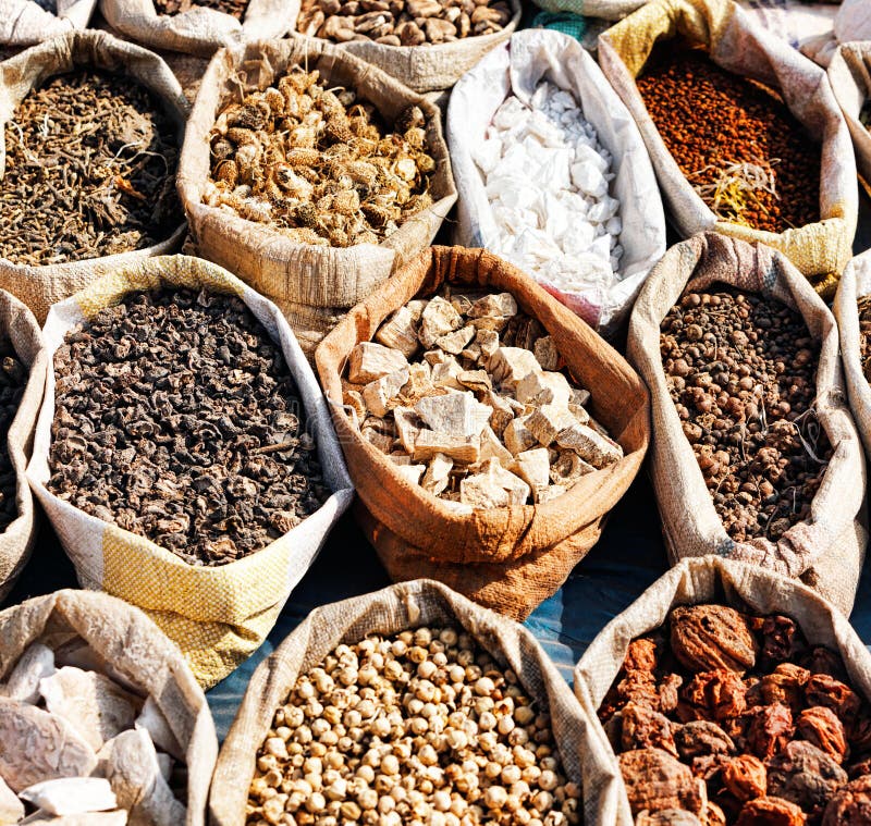 Variety of Spices in Local Market in Pushkar Stock Image - Image of ...