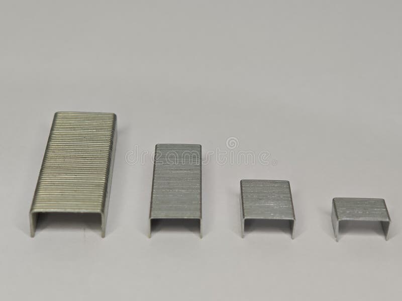 A Variety of Staples Arranged in Ascending Order of Size. Stock Image ...