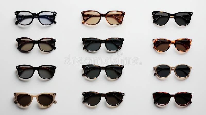 Variety of Sunglasses Shown Stock Illustration - Illustration of ...