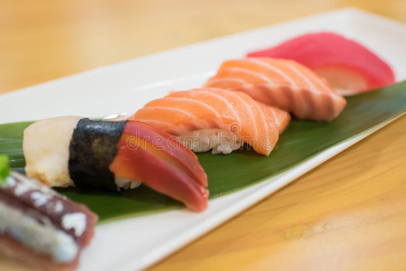 Variety Sushi Set stock image. Image of rice, nigiri - 49079469