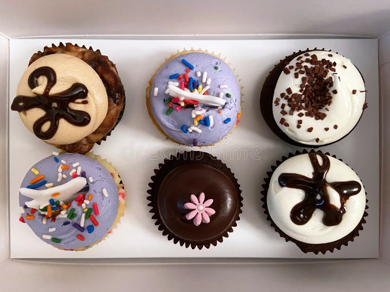 Variety of Sweet Cupcakes from a Bakery Stock Photo - Image of ...